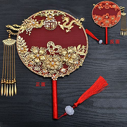 Albert Decoofa Antique Bride Xiuhe Wedding Chinese Show Wo Dress Chinese Hanfu Hand-held Flowers (Color : 2)