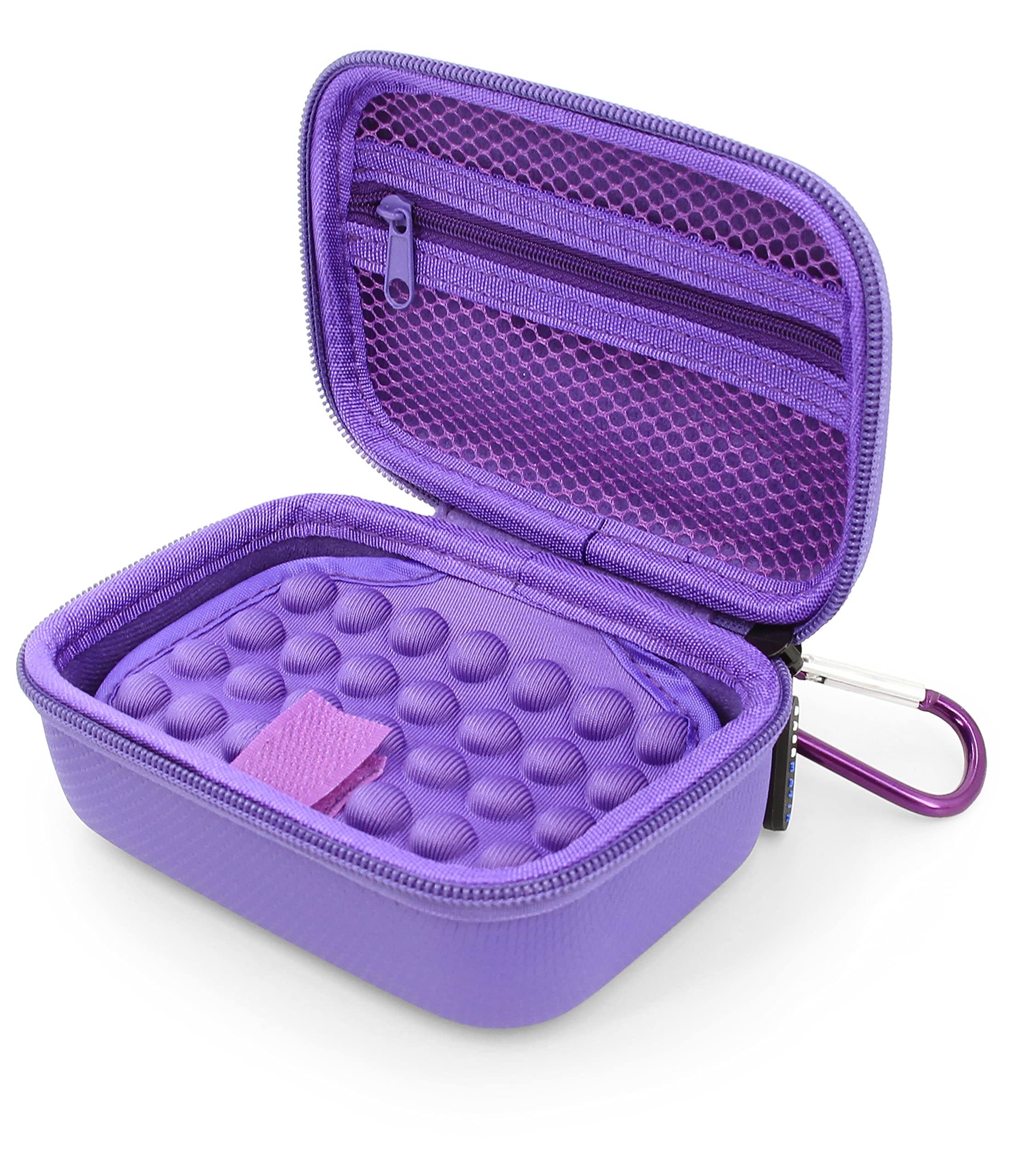 CASEMATIX Retro Handheld Game Console Case Compatible with HigoKids QS4 Portable Retro Video Game Player, Mademax RS-1 Console, E-MODS Arcade Pocket Player and More Up to 4.75", Purple Case Only