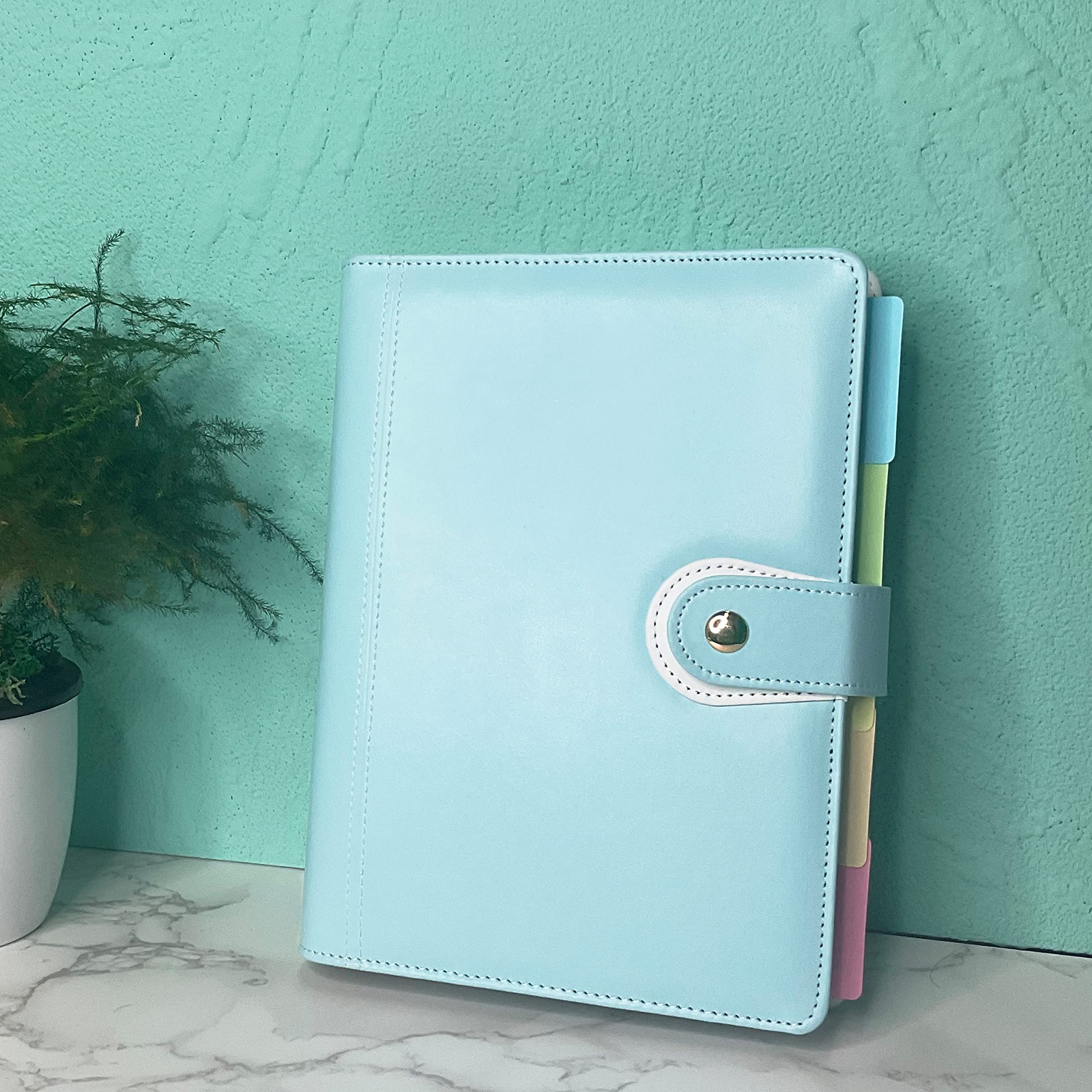 A5 6-Ring Planner kit with Planner Refill Inserts, Cash Pockets, Matched Labels, Christmas Gift Kit with Gift Box,Card and Pen 9.25 x 7.08'' (Harphia, 142B-Mint)