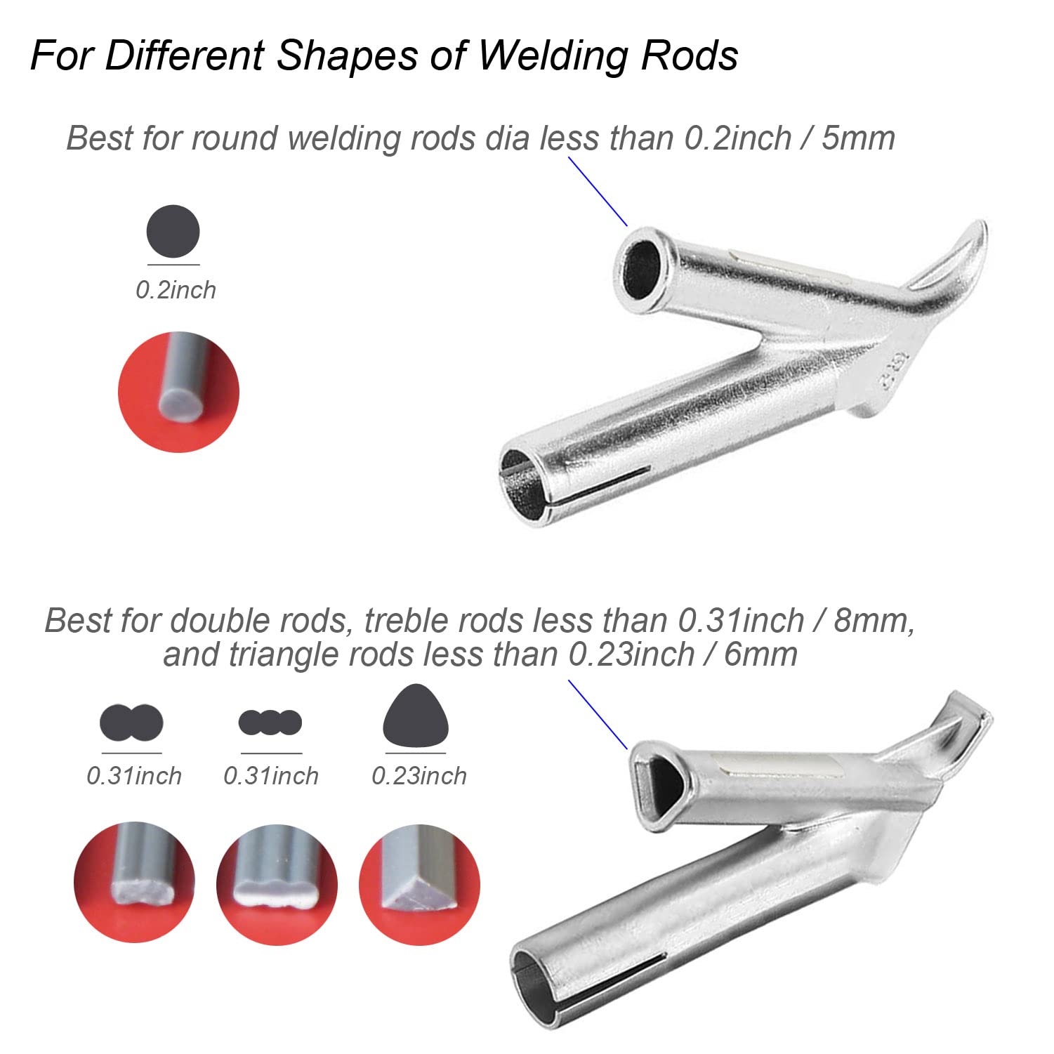aTourer Plastic Welder Tips, Heat Gun Speed Welding Nozzle for Hot Air Torch PP PVC PE ABS Rods (Speed Welding Nozzle 4pc)