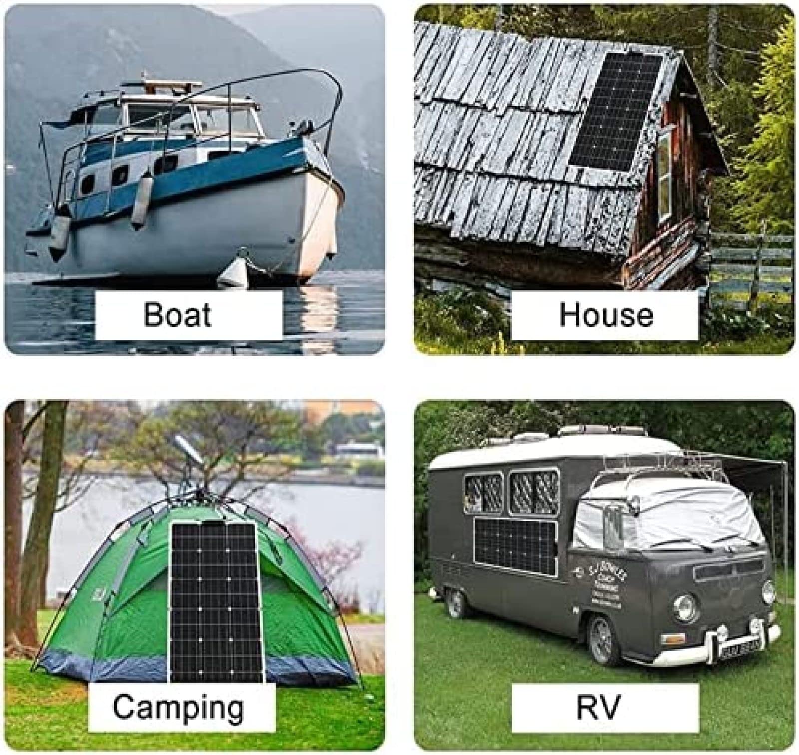 800 Watt Solar Panel Kit Portable Power Station, High-Efficiency Monocrystalline Module PV Power for House Camping Rvs and Tents with 40A Charge Controller,1x800W,Amazing36