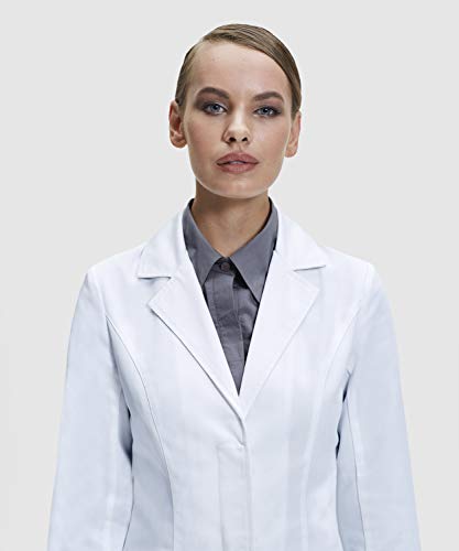 Dr. James Lab Coat for Women, Tailored Fit, Feminine Design, White, 33 Inch Length (6)