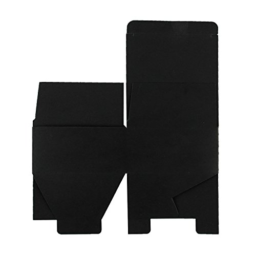 RUSPEPA Recycled Cardboard Gift Boxes - 4"X 4"X 2" - Small Gift Box with Lids for Bracelets, Jewelry and Small Gifts - 30 Pack - Black