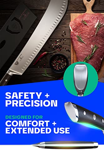 Dalstrong Bull Nose Butcher Knife - 14 inch - Gladiator Series Elite - High Carbon Premium German Steel - Black G10 Handle - Meat BBQ Knife - Sheath Included - NSF Certified