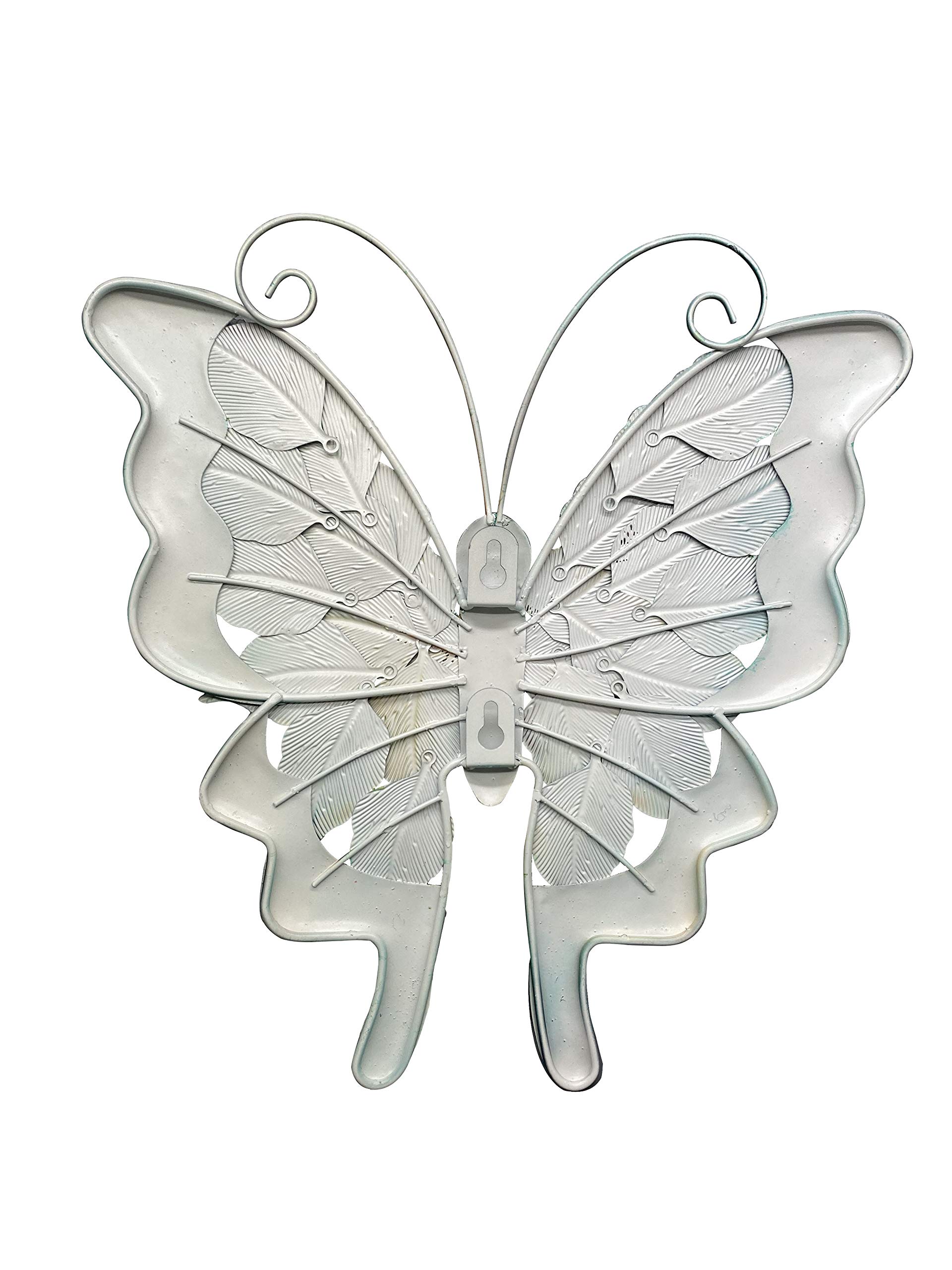 Bownew Butterfly Wall Decor Metal Outdoor Garden Hanging Art Insect Theme Decorations for Home, Yard and Patio - Yellow