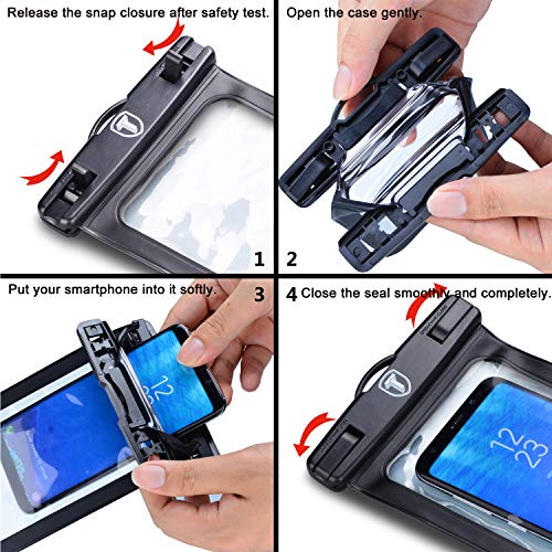 Takfox Waterproof Phone Pouch for Samsung Galaxy S23 Ultra S22 Plus S21 S20 FE Note 20 A02S A12 A03S A13 A14 A11 A21 A51 A71 A32 A23 A42 A52 A53 iPhone 14 Pro Max Cell Phone Dry Bag Case[2-Pack]-Clear