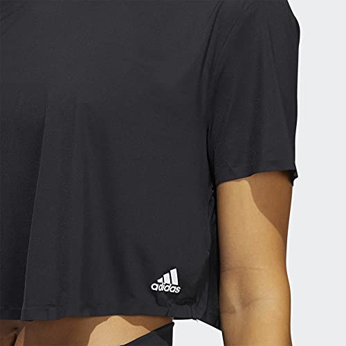 adidas womens Elevated Training Tee Black X-Large