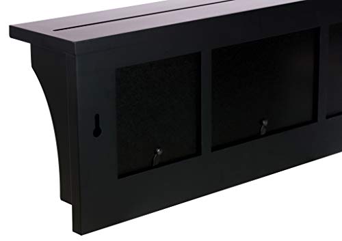 Kiera Grace Contemporary Floating-Shelves, Black