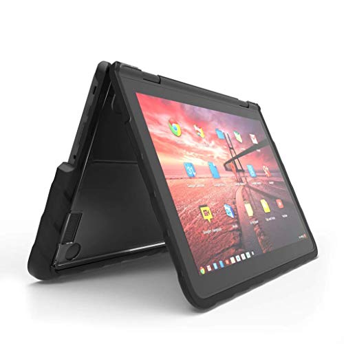 Gumdrop DropTech Laptop Case Fits Lenovo 300e Chromebook (1st Gen ONLY). Designed for K-12 Students, Teachers and Classrooms – Rugged, Shockproof Bumpers for Reliable Device Protection– Black