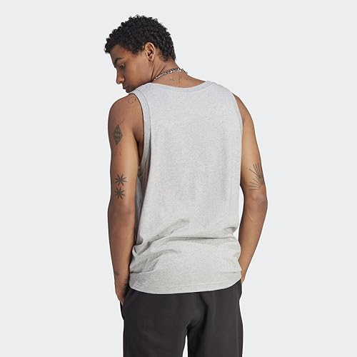 adidas Originals Men's Adicolor Classics Trefoil Tank Top, Medium Grey Heather, 3X-Large