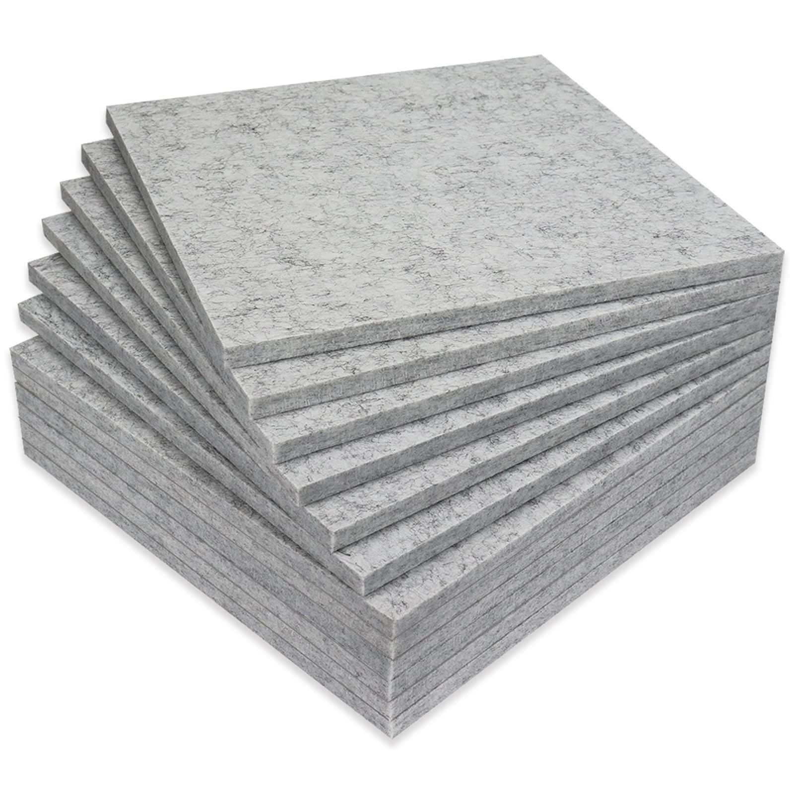 BXI Thickened Sound Absorbing Panels - 12 Pack 12 X 12 X 0.5 Inches Dense Acoustic Panels, Echo Noise Reducing Sound Panels, Tackable Studio Panels for Wall and Ceiling Acoustic Treatment