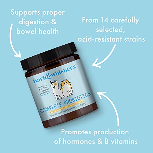 Dr. Mercola, Bark & Whiskers, Complete Probiotics, for Cats and Dogs, 3.17 oz (90 g), Supports Immune Function, Digestive Support, Non GMO, Soy Free, Gluten Free