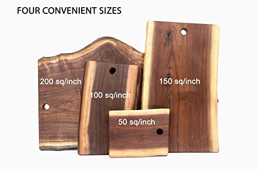 Small Live Edge Black Walnut Cutting Board, American Amish Handmade, Each Cutting Board is Unique, Large Cutting Board 5" x 10"…