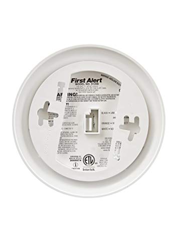 FIRST ALERT BRK 9120LBL Hardwired Smoke Detector with Adapter Plugs for Easy Replacement , White