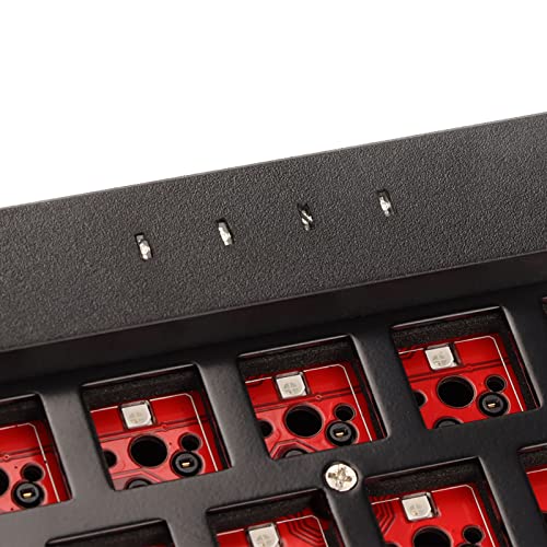 61-Key Mechanical Keyboard DIY Kit, ABS Shell Support 3-Pin Shaft DIY Mechanical Keyboard Kit Switch for Hot Swap Gaming (Black)