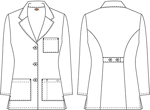 Dickies Women's 32" Poplin Lab Coat 84400, S, White