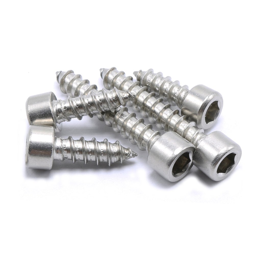 M3 100Pcs Tapping Screws Stainless Steel Hex Socket Cap Head Self-Tapping Screw (M3 x 14mm)