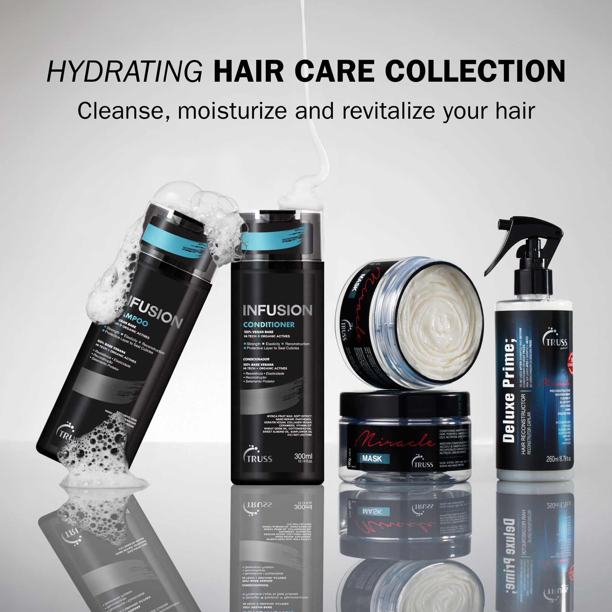 TRUSS Infusion Hair Conditioner - Restorative, Detangling Conditioner for Dry Hair - Softens, Hydrates and Delivers Strong Split End Repair - 100% Vegan Formula + Color-Safe (300 ml)