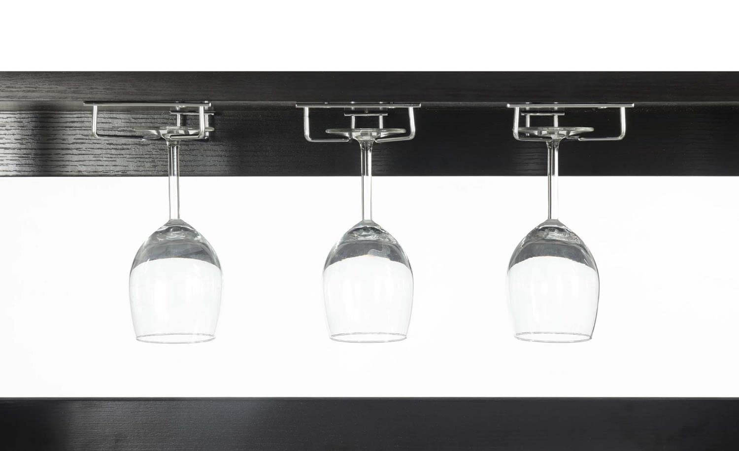 Convenience Concepts Newport Serving Bar, White Faux Marble/Espresso