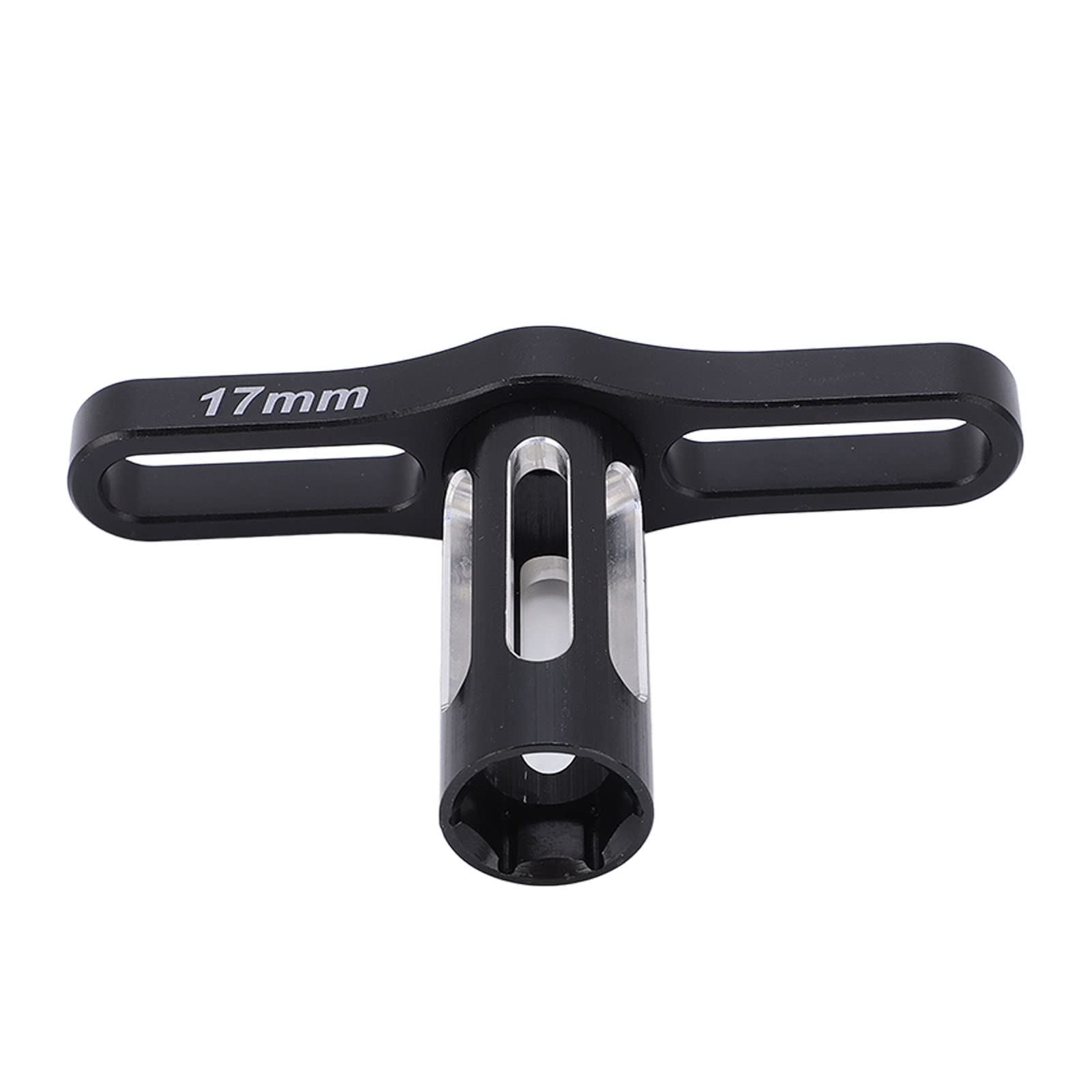 Dilwe RC Hex Nuts Sleeve Wrench, Aluminum Alloy 17mm Hex Sleeve Wrench for 1/8 1/10 RC Off Road Car Wheel RC Accessories