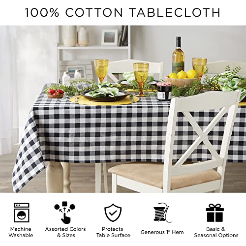 DII Halloween Party Tabletop Decor, Reusable & Machine Washable Cotton Fabric, Tablecloth, 70" Round, Spooky Portraits