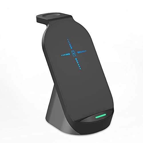 BoxWave Charger Compatible with Bose QuietComfort Earbuds (Charger by BoxWave) - Compact Wireless MultiCharge Stand (10W), Wireless Qi Stand Charger Watch Earbuds - Jet Black