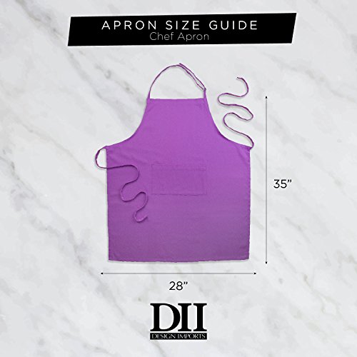 DII Unisex Buffalo Check Kitchen Collection, Classic Farmhouse Chef Apron, One Size, Pink &White
