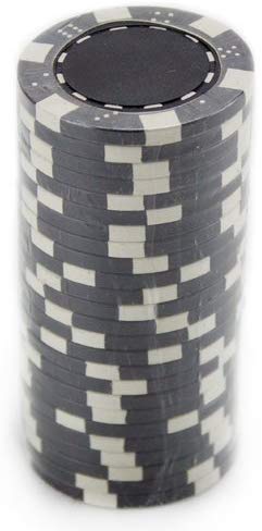 Brybelly Clay Composite Striped Dice 11.5-gram Poker Chips (100-pack) - Blank Non-denominated Poker Chips - Custom Cash Games and Home Casino Poker Nights (Orange)