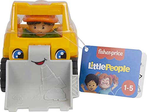 Little People Toddler Construction Toy Bulldozer Vehicle & Worker Figure for Pretend Play Ages 1+ Years
