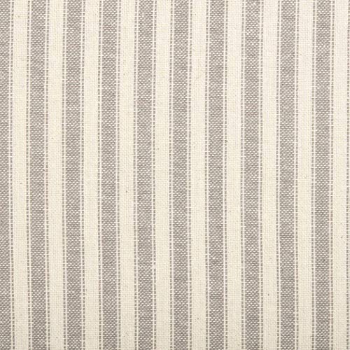 VHC Brands Grace Ticking Striped Textured Cotton Farmhouse Bedding Square 18x18 Filled Pillow, Creme White