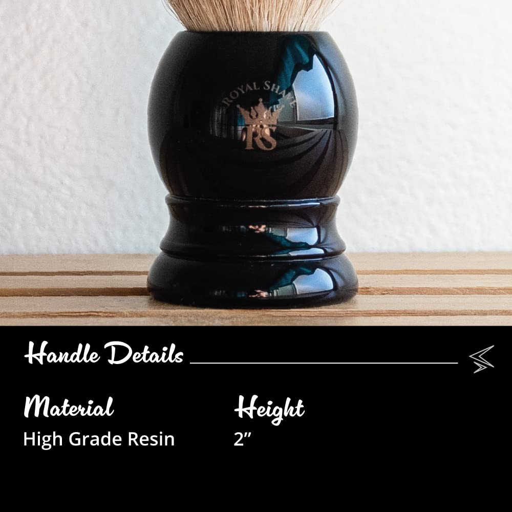 ROYAL SHAVE PB9 Silvertip Badger Shaving Brush β Classic Wet Shaving Brush (Black)