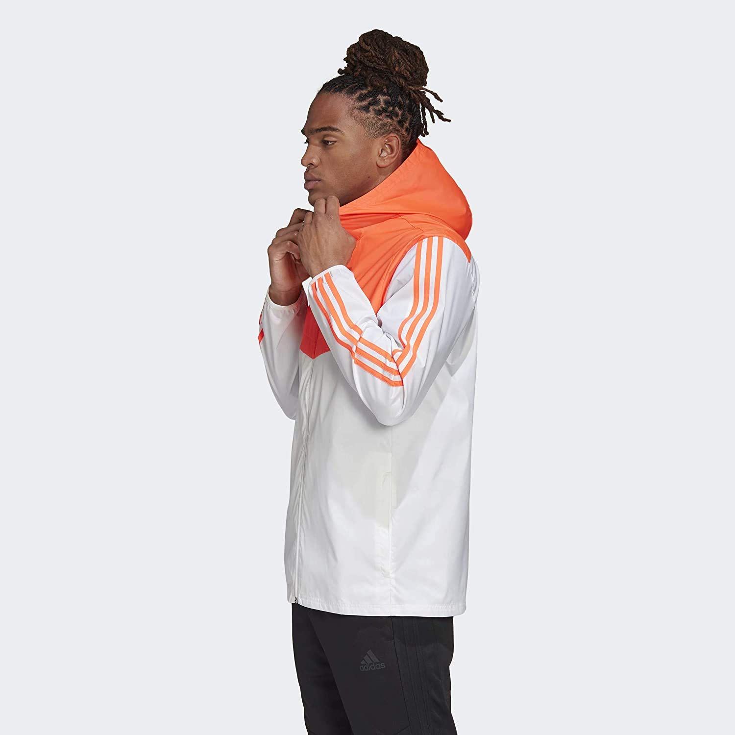 adidas Adidas Football Soccer Tiro Windbreaker Men, White/Solar Red, Medium