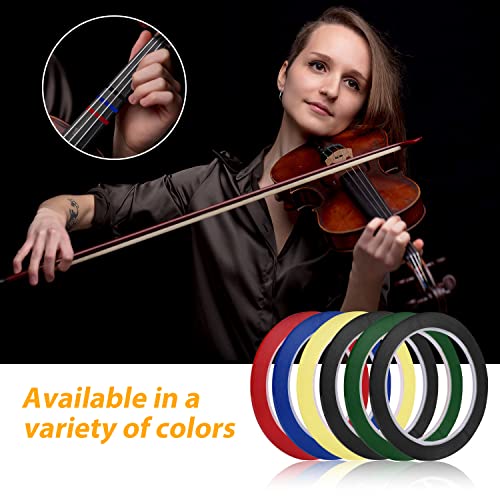 6 Rolls Violin Fingering Tape, 3mm Violin Finger Tape Cello Violin Fingerboard Stickers Finger Guide for Violins & Various Orchestral Instruments Fretboard Note Positions (5 Colors)