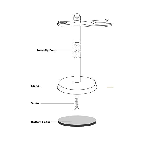 Makidar Premium Razor and Shaving Brush Stand Safety Razor Double-Sided Holder