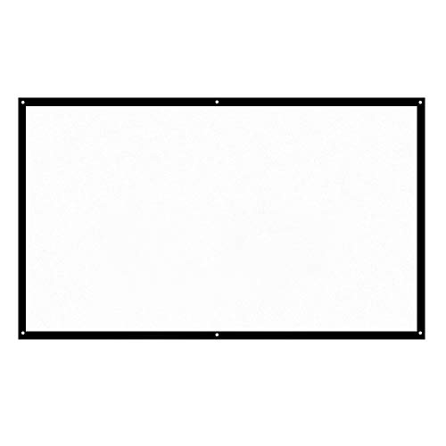 84'' Portable Projector Screen 16:9 White 84 Inch Diagonal Video Projection Screen Foldable Wall Mounted