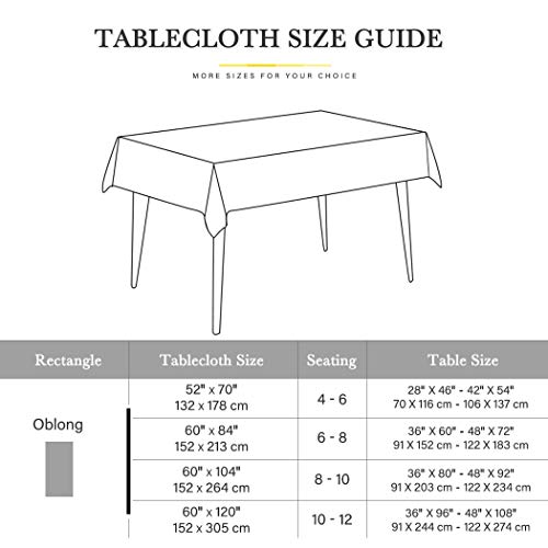 Lamberia Tablecloth Waterproof Spillproof Polyester Fabric Table Cover for Kitchen Dinning Tabletop Decoration (Paisley, 60"x84")