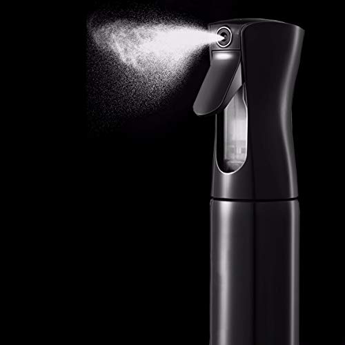 Simliving Hair Water Bottle Spray Mister - 10oz Continuous Pressurized 360 Misting Stylist Sprayers for Barber (10oz Black)