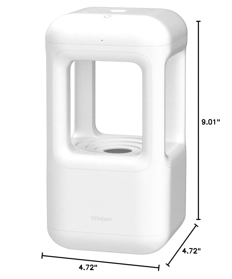 Cool Mist Humidifier Anti gravity Water Droplet Countercurrent Retard Pressure Anxiety 500ml Humidifier for Bedroom Easy to Clean Quiet Energy-Saving Automatic Shutdown Power-off Protection⌠(White)