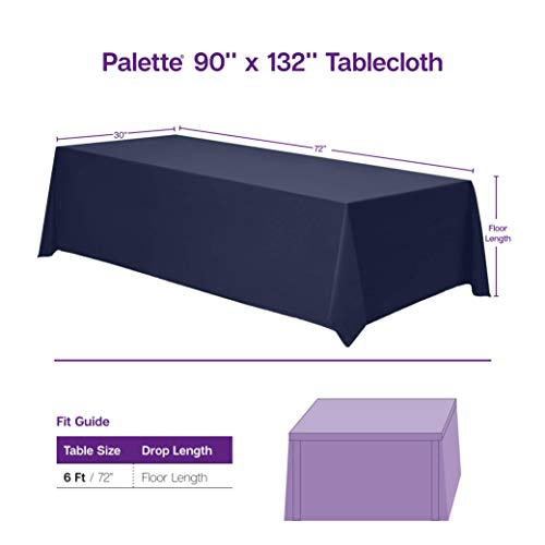 Gee Di Moda Rectangle Tablecloth | 90 x 132 Inch - Black Rectangular Table Cloth for 6 Foot Table in Washable Polyester | Great for Buffet Table, Parties, Holiday Dinner, Wedding & Baby Shower