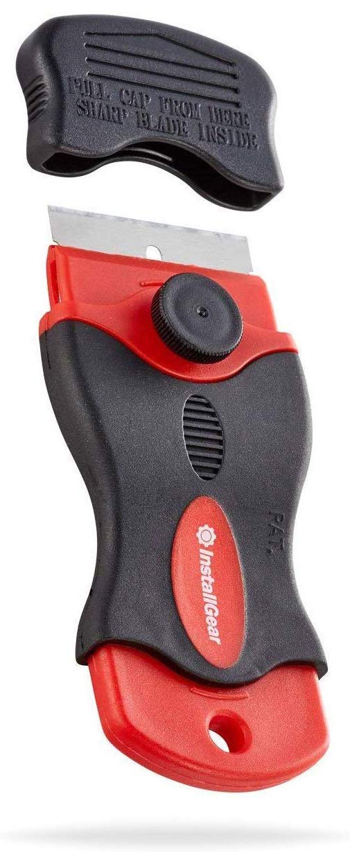 InstallGear Mini Razor Scraper with 1 Heavy Duty Blade | For Home, Automotive, Industrial, and Marine | Scraper Tool | Razor Blade