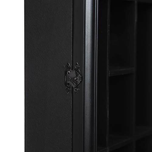 Gallery Solutions 17x26 Display Hinged Front, Black Shot Glass Case OD 17", 17" x 26"