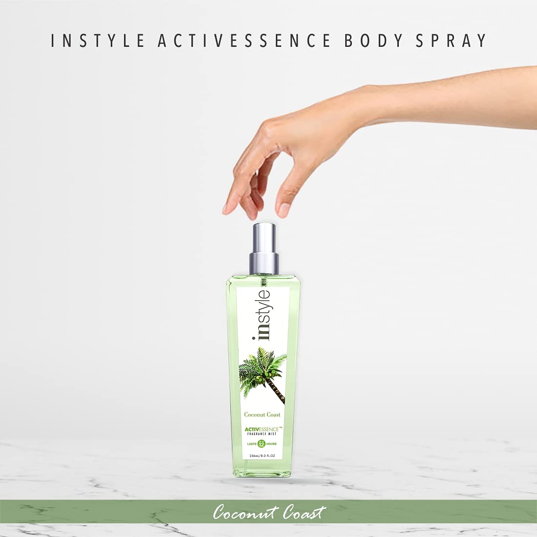Instyle Activessence Body Spray | Tropical Coconut Coast | Women’s Body Spray | 8 Fluid Ounces