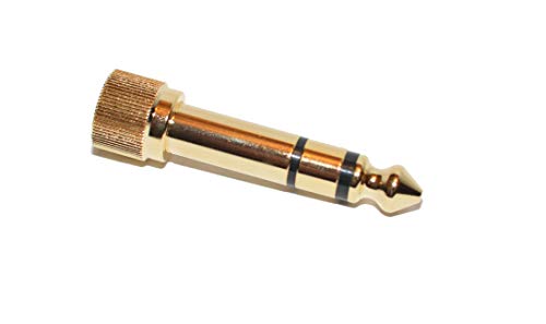 Locking 1/8" - 1/4" Screw on Headphone Adapter for Shure, Sennheiser, AKG, and Other Professional Headphones