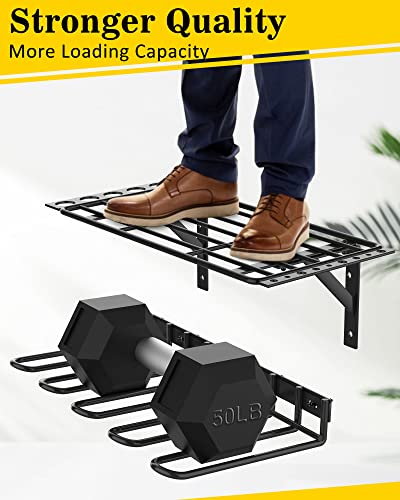 ENONCI Power Tool Organizer Wall Mount, Adjustable Design Garage Organization, Garage Storage Drill Holder Wall Mount, Garage Shelving Tool Organizer for Garage Pegboard Workshop