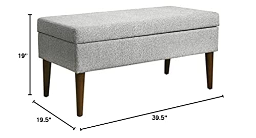 Spatial Order Home Decor | K8086-F2232 | Kaufmann Collection Modern Storage Ottoman Bench | Large Ottoman Bench with Storage for Living Room & Bedroom, Ash Grey