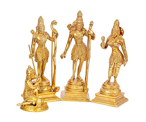 AONA Brass Shri Ram Darbar Statue Idol Ram Darbar Rama Height 8 inch