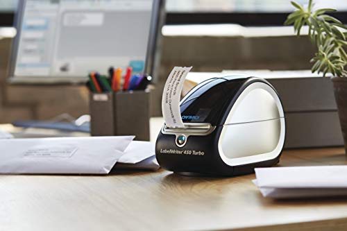 DYMO Label Printer | LabelWriter 450 Turbo Direct Thermal Label Printer, Fast Printing, Great for Labeling, Filing, Mailing, Barcodes and More, Home & Office Organization