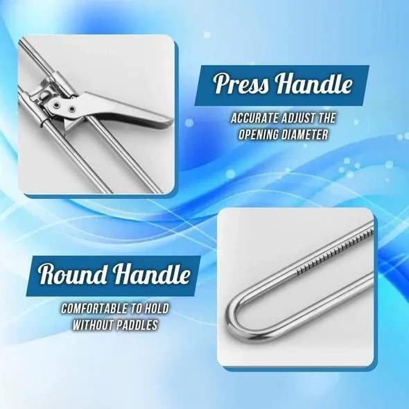 Adjustable Multifunctional Stainless Steel Can Opener, Master Opener Adjustable Toothed Clamp Jar & Bottle Opener for Arthritic Hands, Seniors, and Anyone With Limited Hand Strength