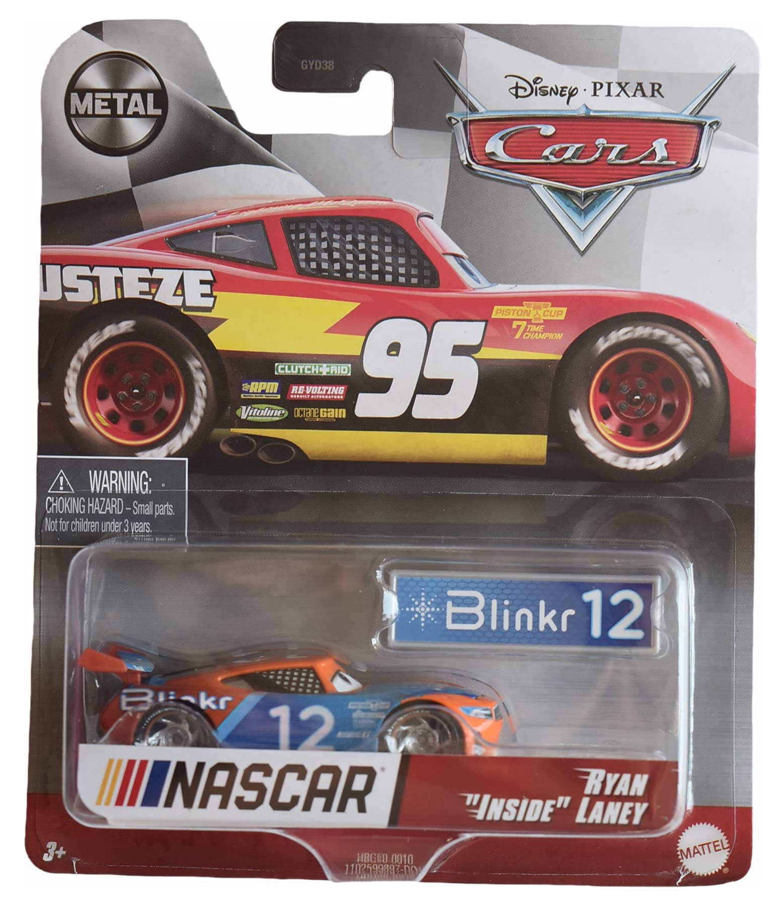 Disney Cars Ryan Inside Laney, [Orange] 1:55 Scale die cast