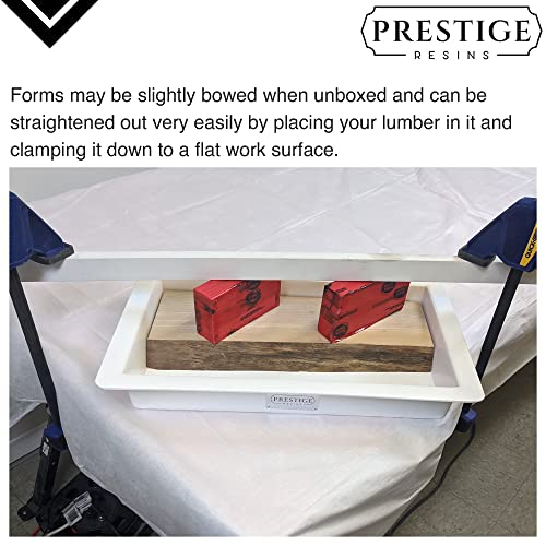 Epoxy Mold – 10 x 18 in≈ -River Table Reusable Molds - 3" Tall Solid HDPE 3/8" Thick Casting Reusable Mold for River Table, Charcuterie Board, Cutting Board, Size May Vary IE: 17 3/4 x 9 3/4 in